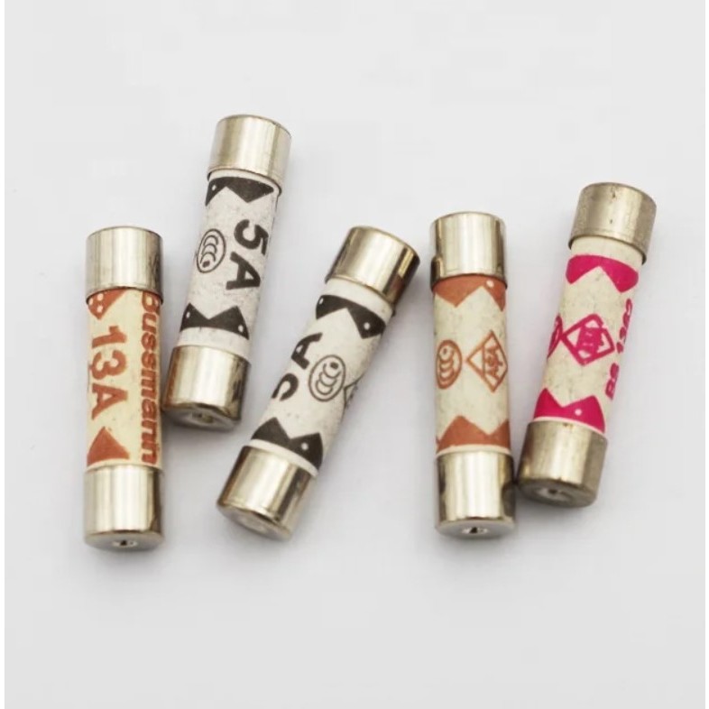 (5pcs) Plug Top Fuse BS1362 6x25 250V 13A 1A 2A 3A 5A 10A 15A 20A Ceramic Tube Fuse Plug Top ...
