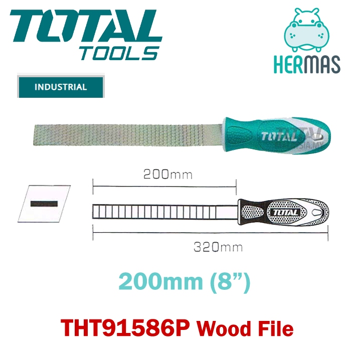 TOTAL THT91586P 200mm 8" Flat Wood File | Shopee Malaysia