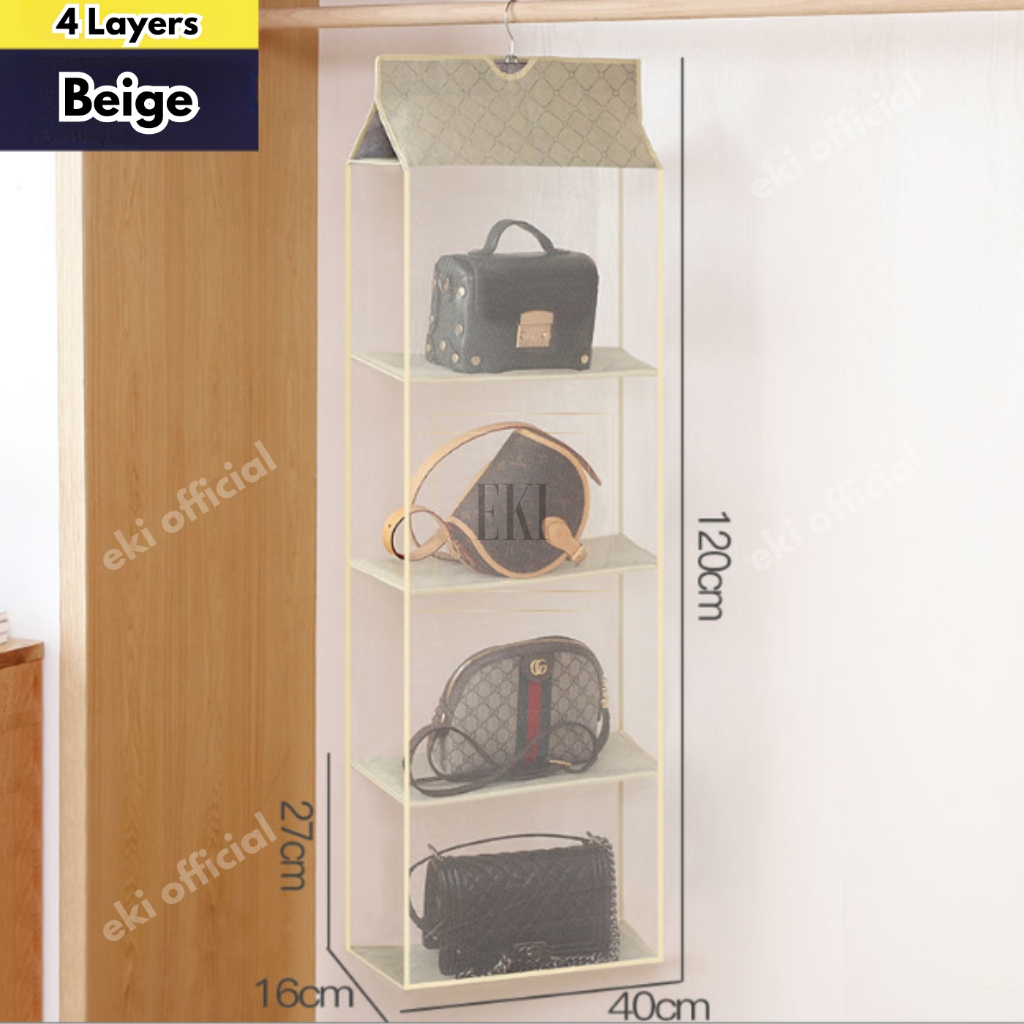Wardrobe Organizer Hanging Handbag Wardrobe Storage Bag Closet Rack ...
