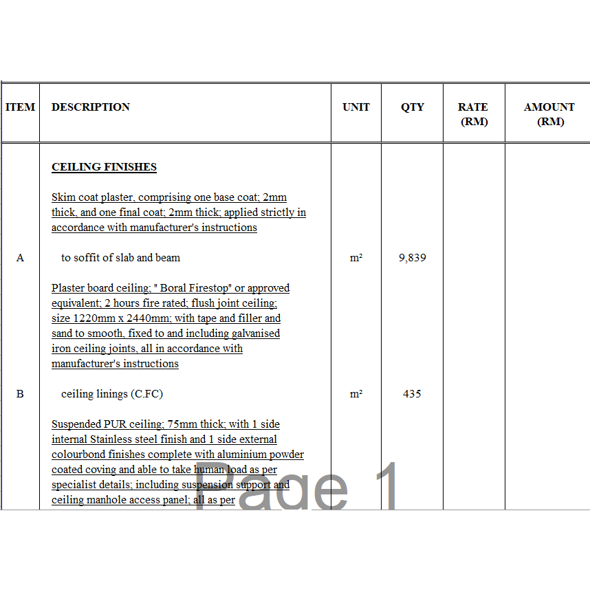 Bill of Quantity Main Building Warehouse BOQ Excel File | Shopee Malaysia