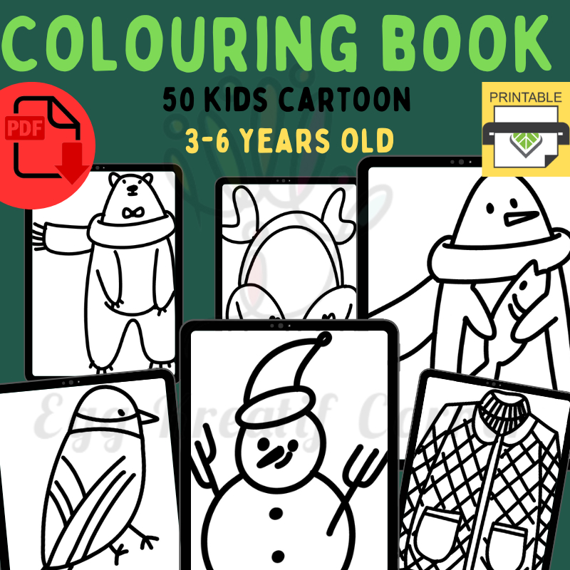 50 Pictures KIDS CARTOON Random - Printable Coloring Book For Kids ...