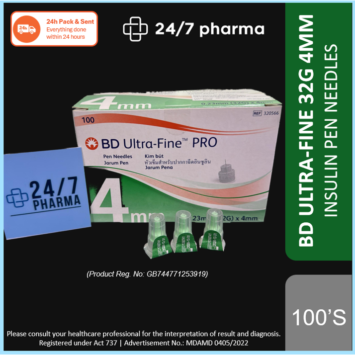 BD UltraFine Pro Plus 4MM 32G Micro-Fine Microfine Ultra-fine Insulin ...