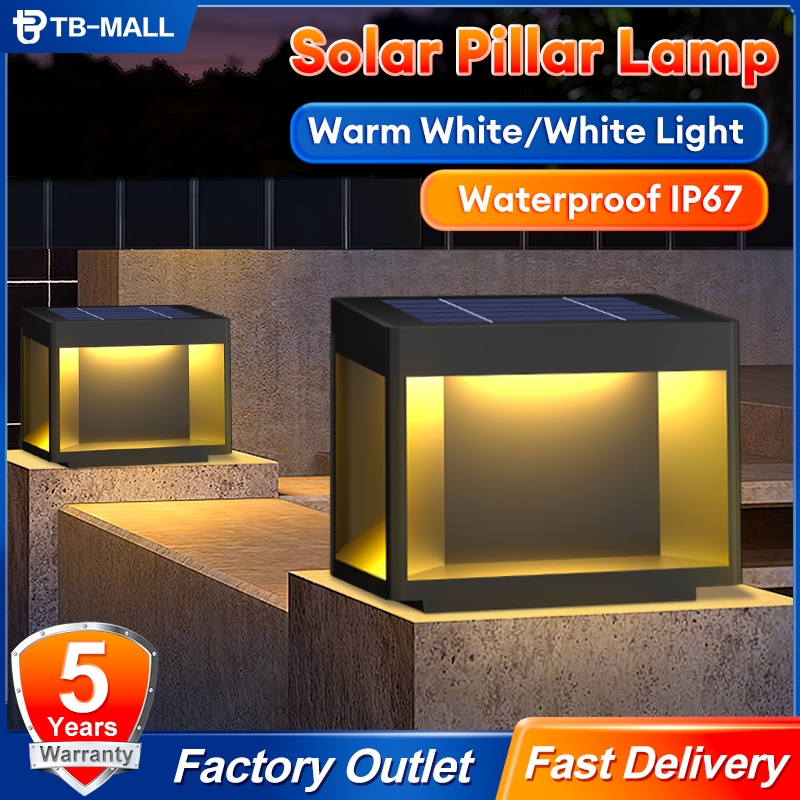 Lampu Pagar Solar Gate Light Outdoor Lighting Waterproof IP67 Solar ...