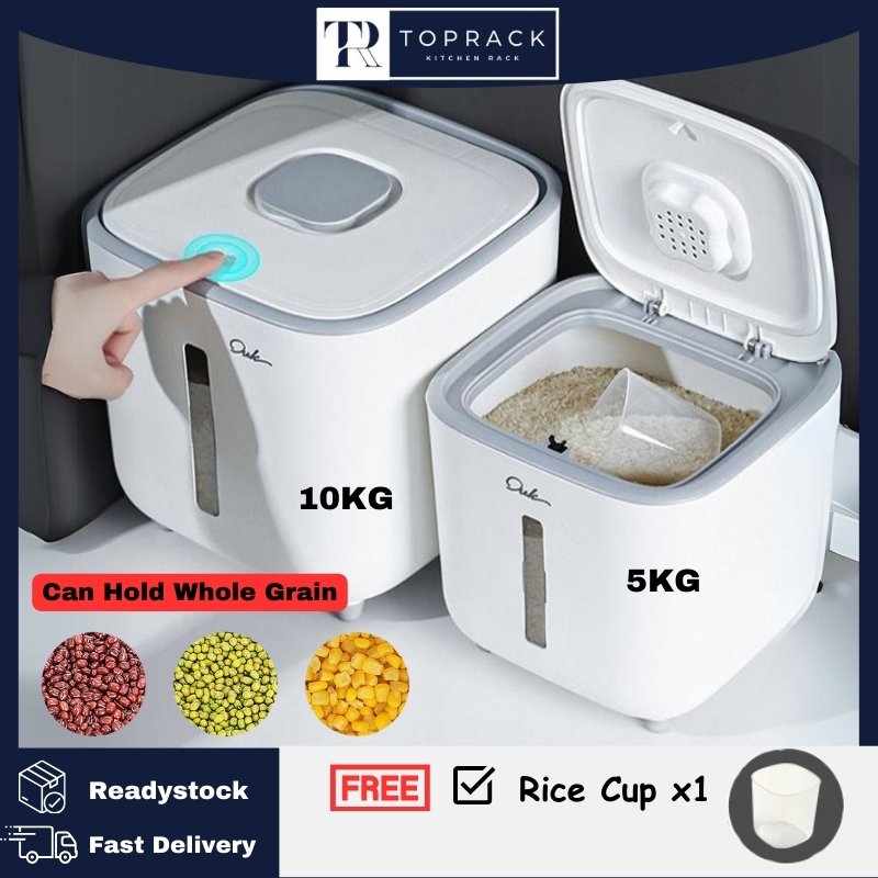 Grain Storage Box Grain Container Household Cereal Rice Storage Box ...