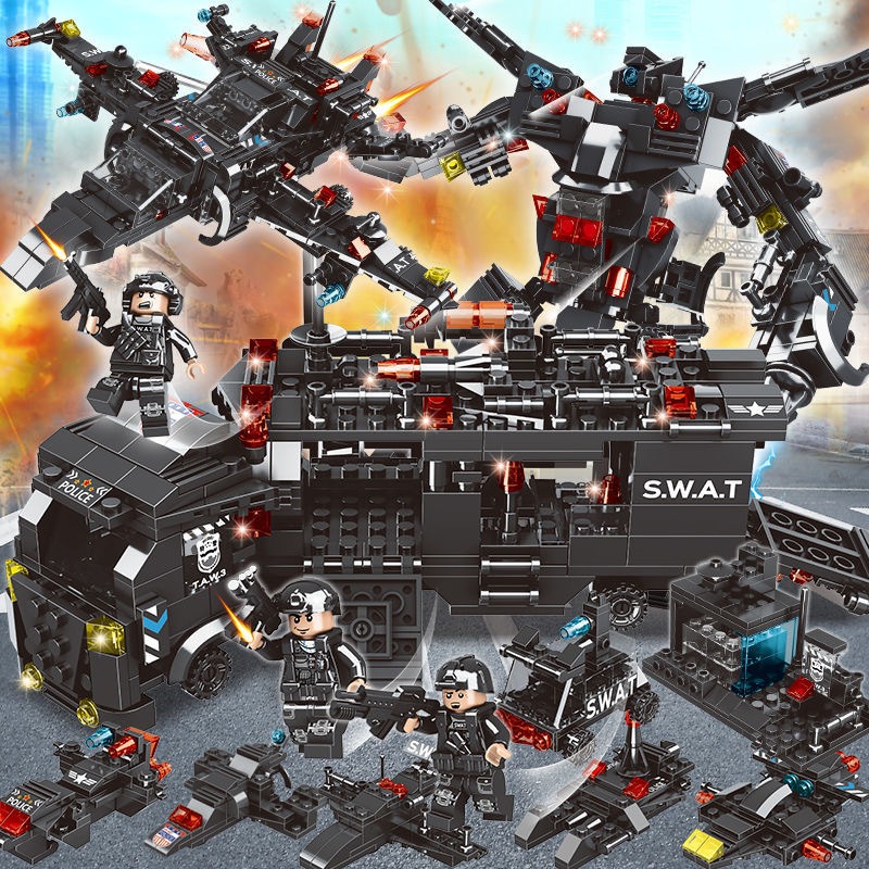 Swat police Building Block Police Soldier Toys for Kids | Shopee Malaysia