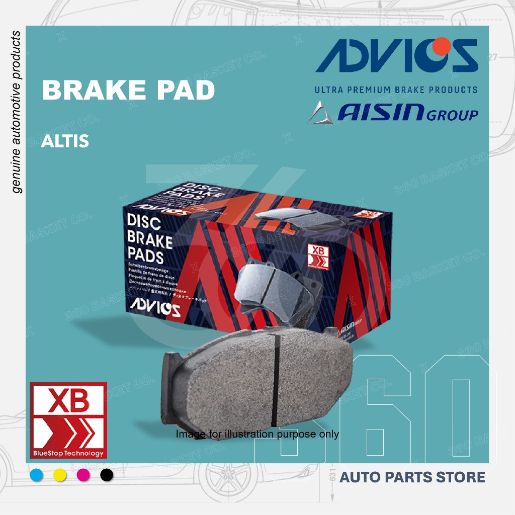 ADVICS ORIGINAL TOYOTA BRAKE PAD ALTIS ZZE120 ZZE142 ZRE172 (BREK PAD ...