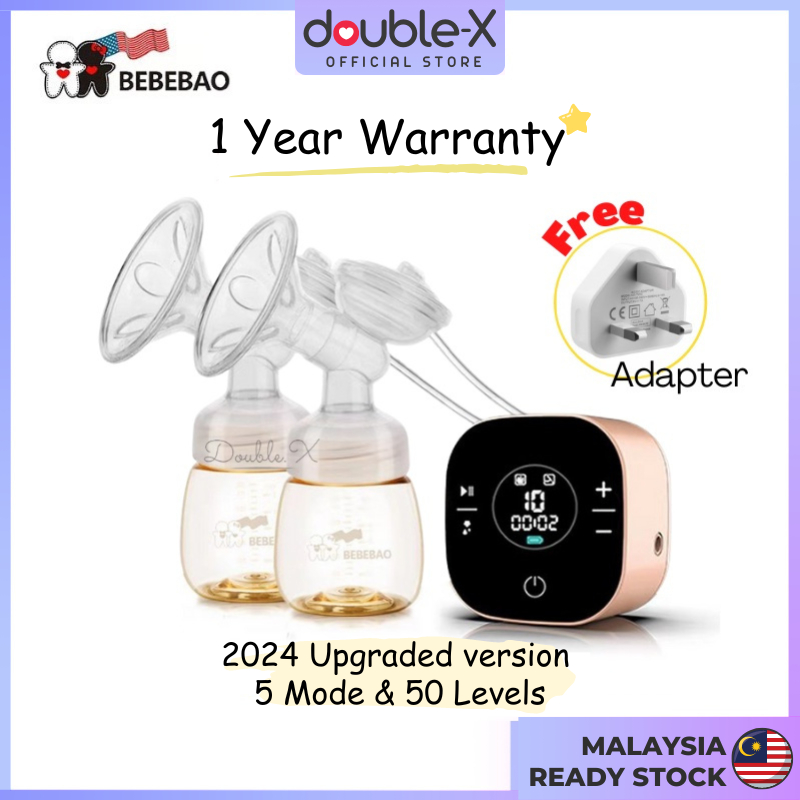 [1 YEAR WARRANTY] BEBEBAO 5020 Breast Pump PPSU DOUBLE ELECTRIC BPA ...