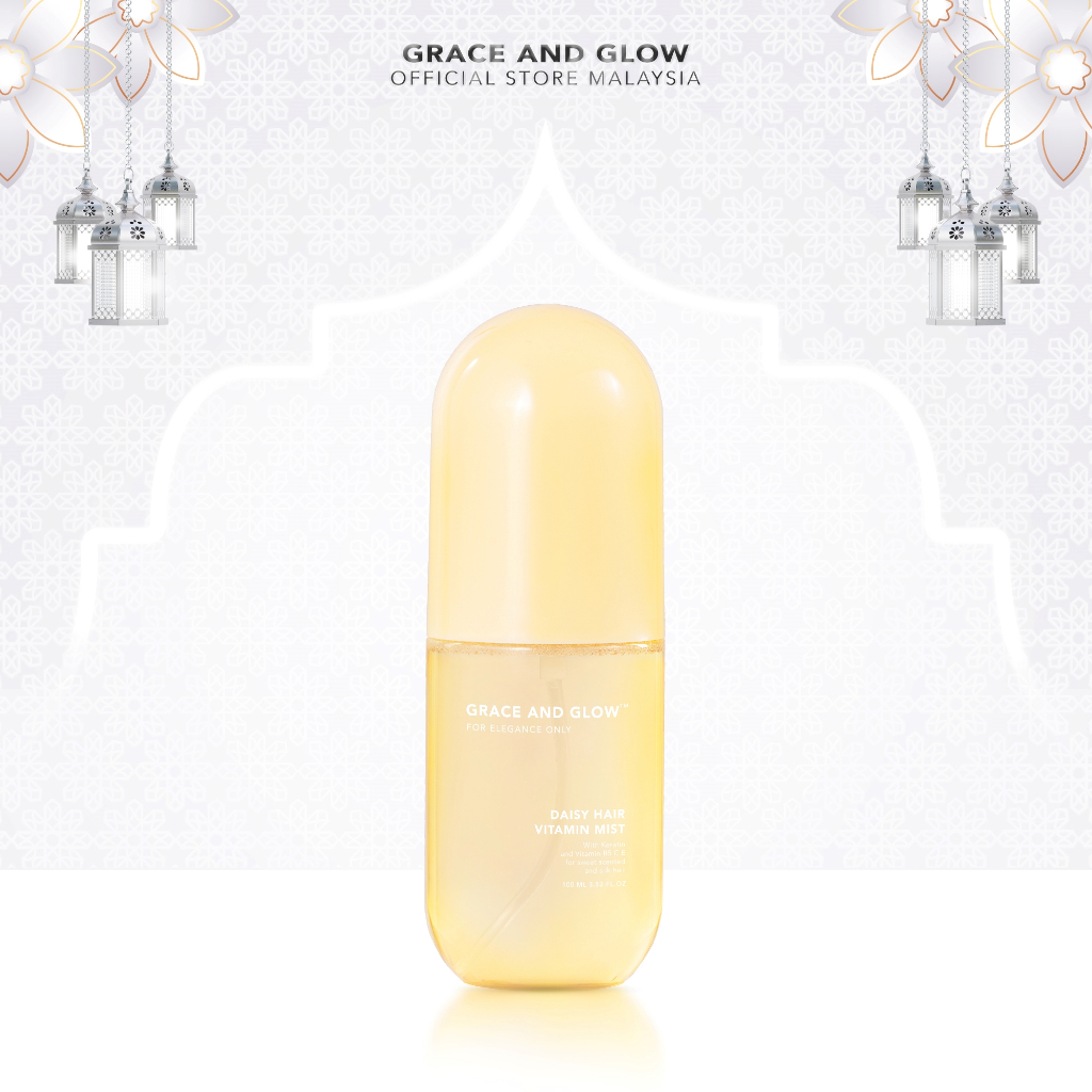 Grace and Glow Daisy Hair Vitamin Mist - Hair Perfume Serum Volumizing ...