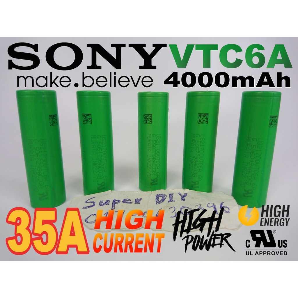 ORIGINAL SONY VTC6A 21700 4000mAh japan 3.7V 4.2V 35A lithium ion li ...