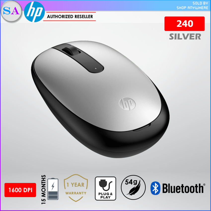 HP 240 Bluetooth Wireless Mouse ( 43N04AA - SILVER / 3V0G9AA - BLACK ...
