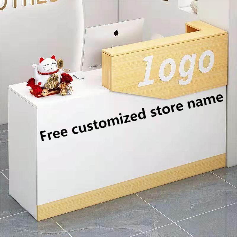 Simple modern supermarket cash register bar table small beauty salon ...