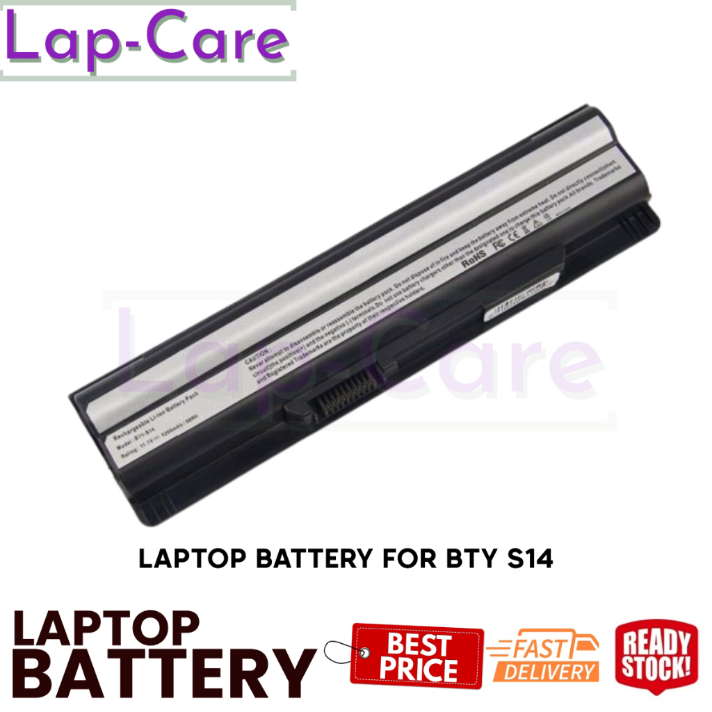 LAPTOP Battery for MSI BTY-S14 E2MS110K2002 E2MS115K2002 MS-1482 MS ...