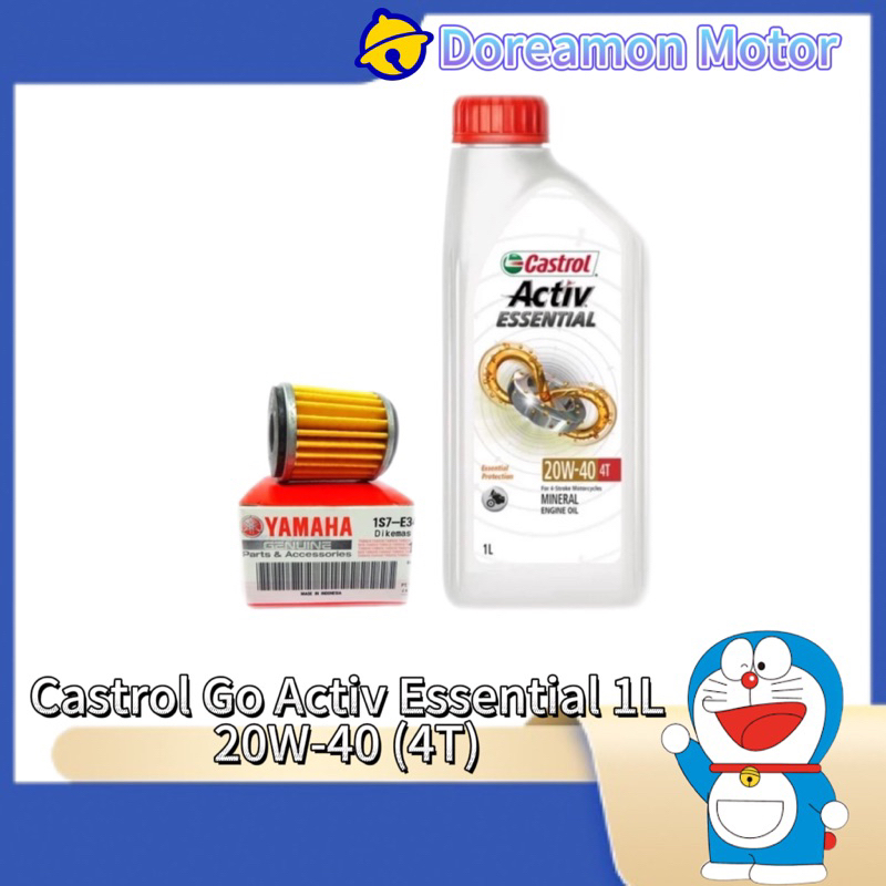 Castrol GO ACTIV ESSENTIAL Engine Oil 4T 20W40 (100% Original) 1 litre ...
