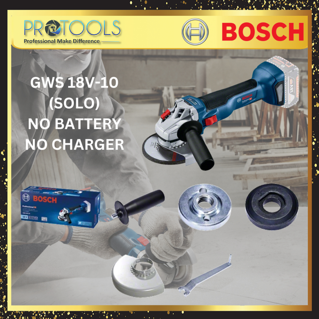 Bosch Cordless Angle Grinder GWS 18V-10 (Solo) | Shopee Malaysia