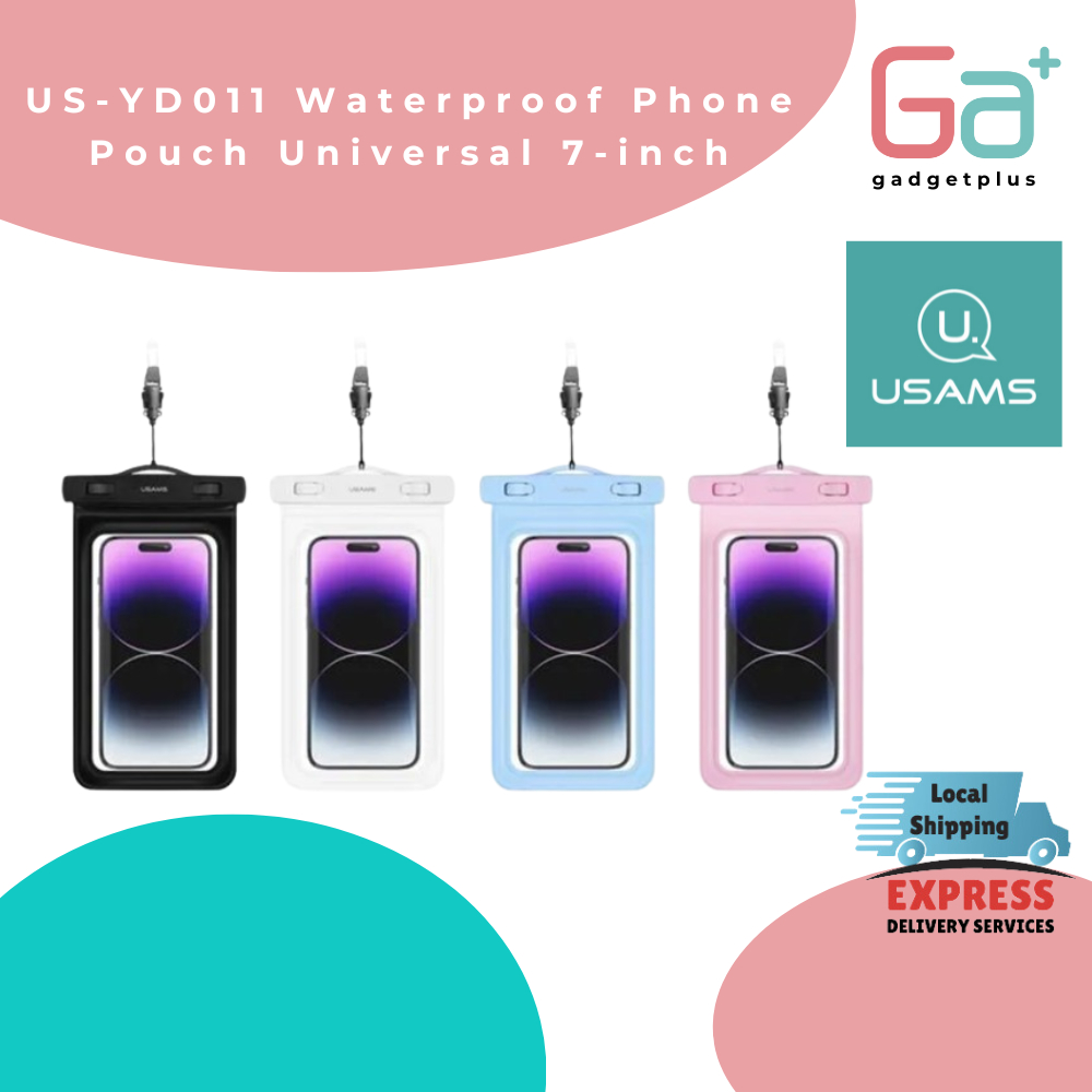 USAMS US-YD011 Waterproof Phone Pouch Universal 7-inch Waterproof Case ...