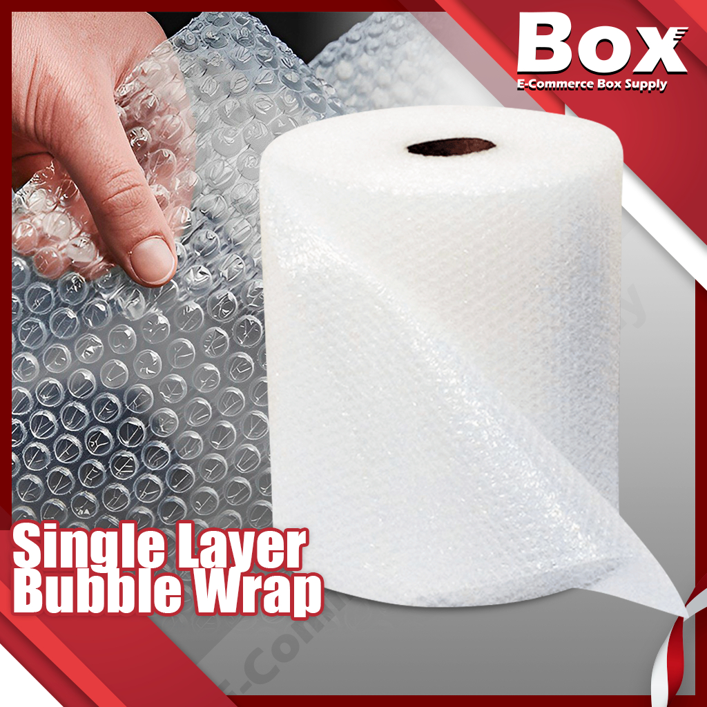 Bubble Wrap (50cm x 1m) / (1m x 1m) Single Layer HIGH QUALITY Pembalut Gelembung Bubble Wrap ...