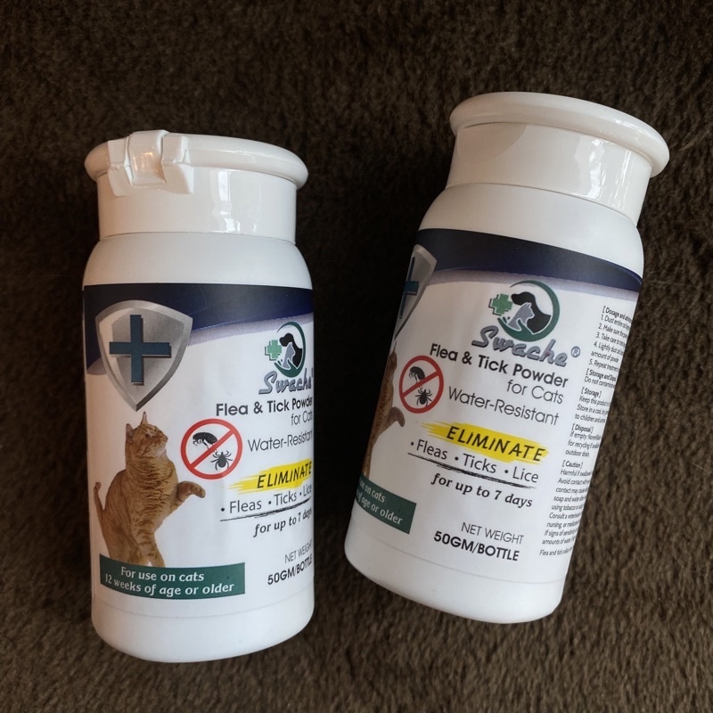 Swache Flea and Tick Powder For Cats (50gm) Water Resistant | Shopee ...