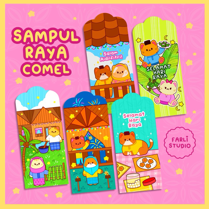 Sampul Raya Comel 2024 Kucing Money Packet Angpao | farlistudio ...