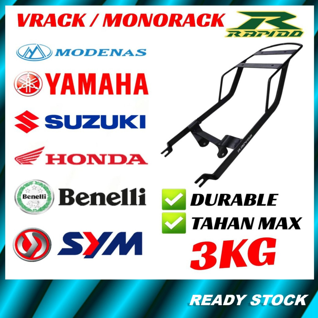 RAPIDO Monorack VRack Motorcycle YAMAHA Gear Solariz Avantiz Y16ZR ...