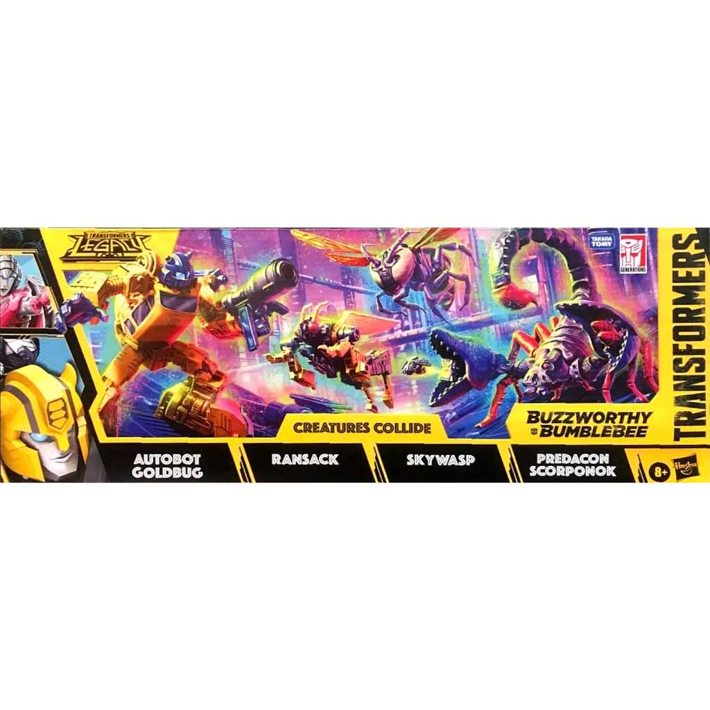 Hasbro Transformers Creatures Collide 4-Pack Goldbug, Ransack, Skywasp ...