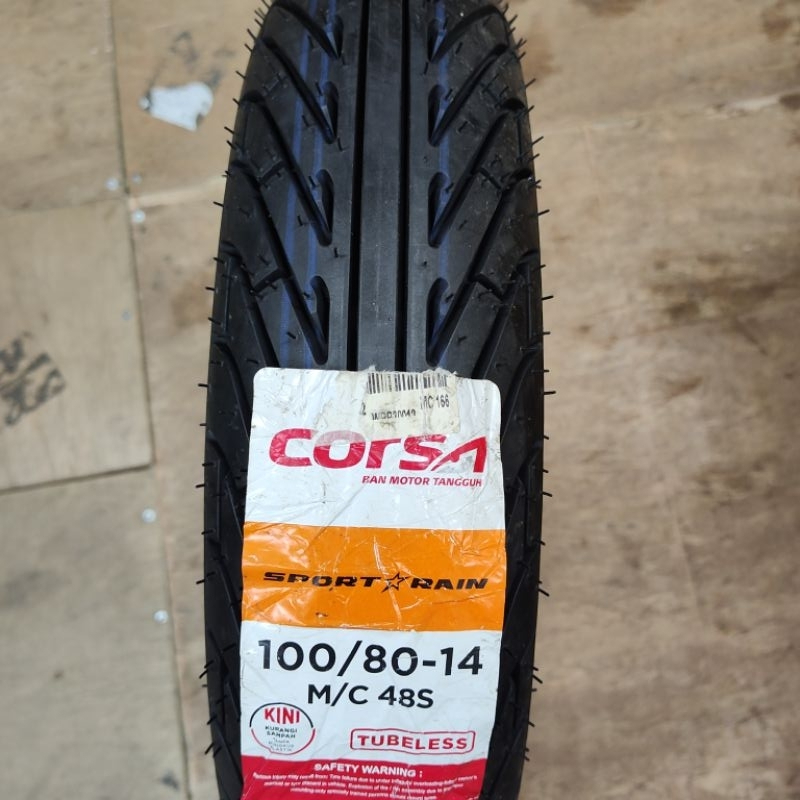 TAYAR MOTOSIKAL Corsa Sport Rain 70/90-17 > 130/70-17 TL Tyre (TAYAR ...
