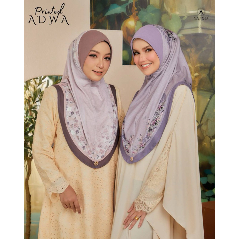 RAYA EDITION AMINIE HIJAB 🌸 PRINTED ADWA 🌸Tudung Sarung Cotton Bercorak ...