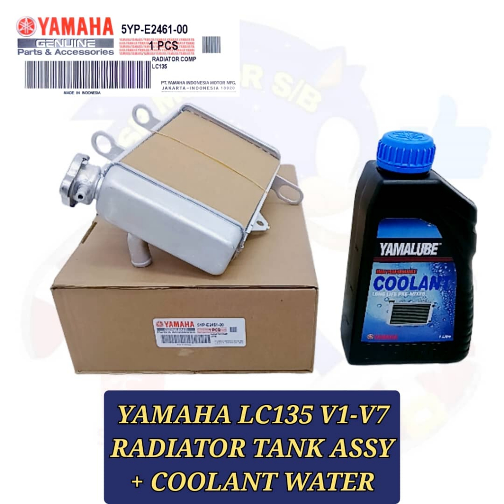 1SET 5YP ORIGINAL YAMAHA LC135 V1 V2 V3 V4 V5 V6 V7 4S 5S LC-135 STD RADIATOR TANK TANGKI ASSY ...