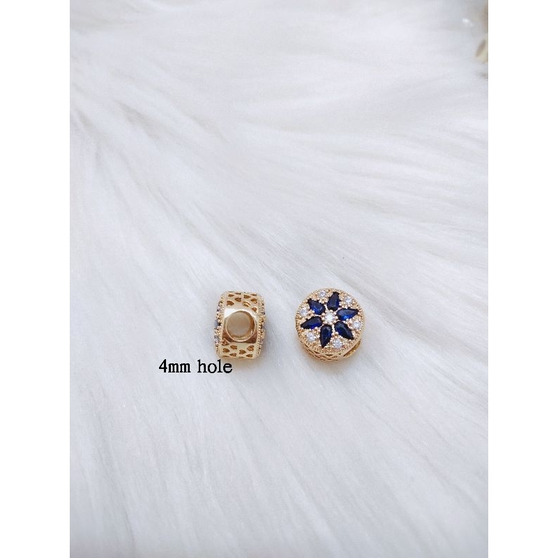 gold plated arabic diamond charm 4mm hole | Shopee Malaysia