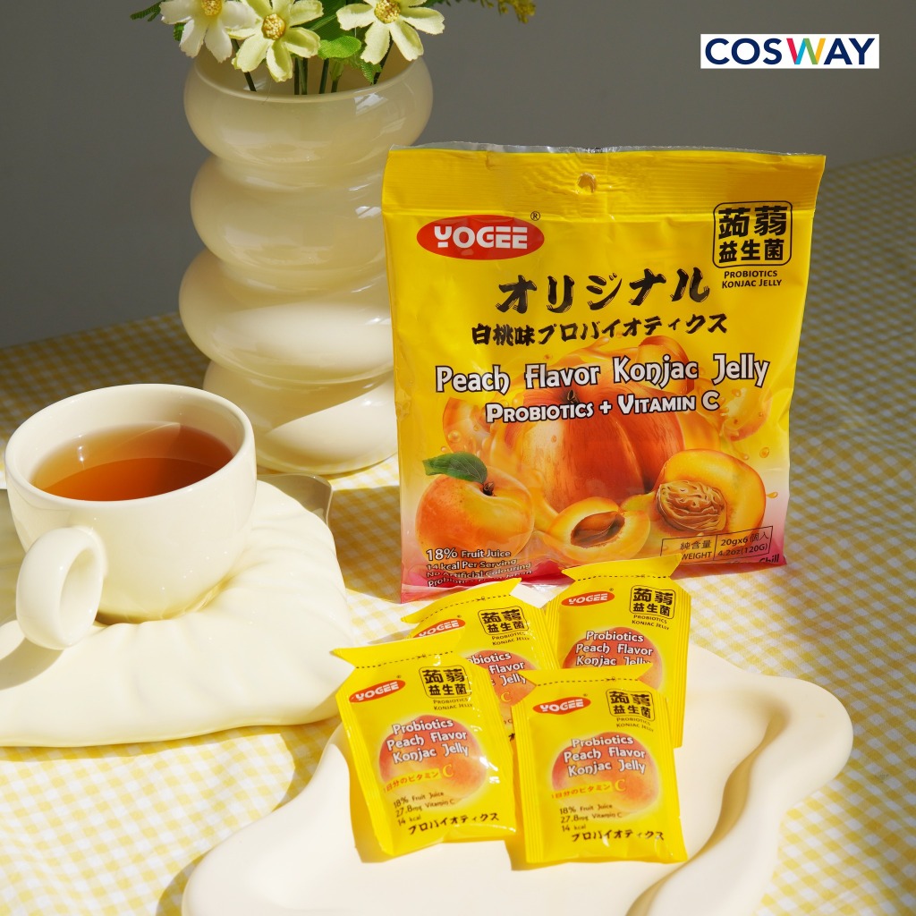 Yogee Peach Flavour Konjac Jelly ( 20g x 6 pc) - 9555316107109 | Shopee ...