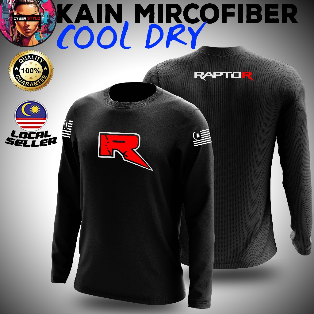 FORD RANGER RAPTOR R Tshirt Long Sleeve Microfiber Cool Quick Dry ...