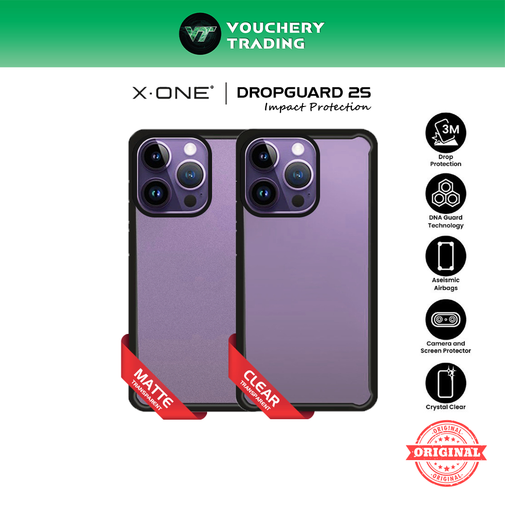 X.One Dropguard 2S Anti-Shock Impact Protection Phone Case (Clear/Matte ...