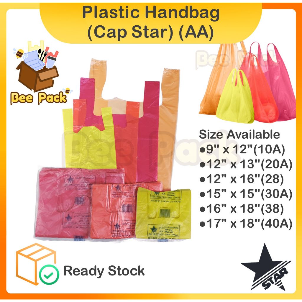 T-Shirt Bag /Plastic Handbag /Singlet Bag /Plastik Beg Tangkai /塑料手提袋 ...
