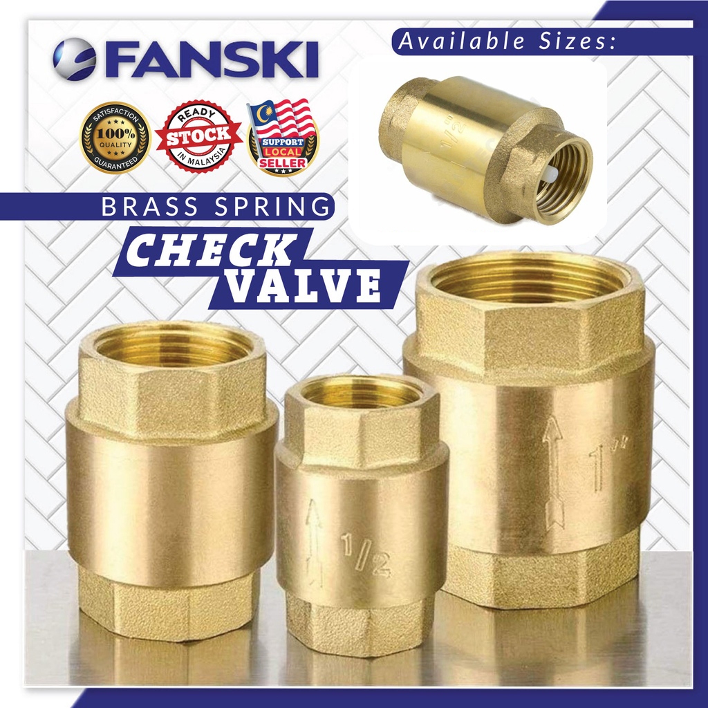 One Way Valve Spring Valve Check Valve Non Return Valve Brass Valve ...