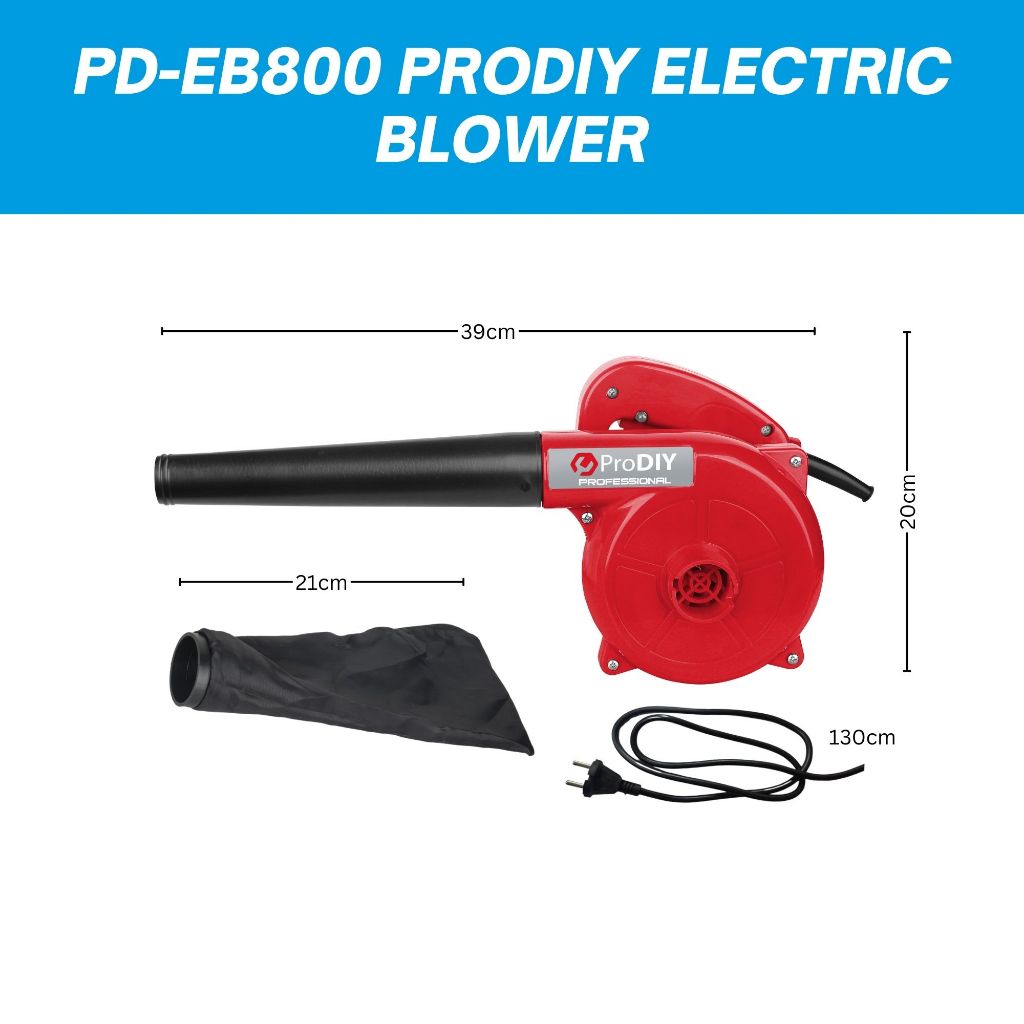 800W Electric Blower 13000RPM Leaf Blower Vacuum Suction Air Blower ...