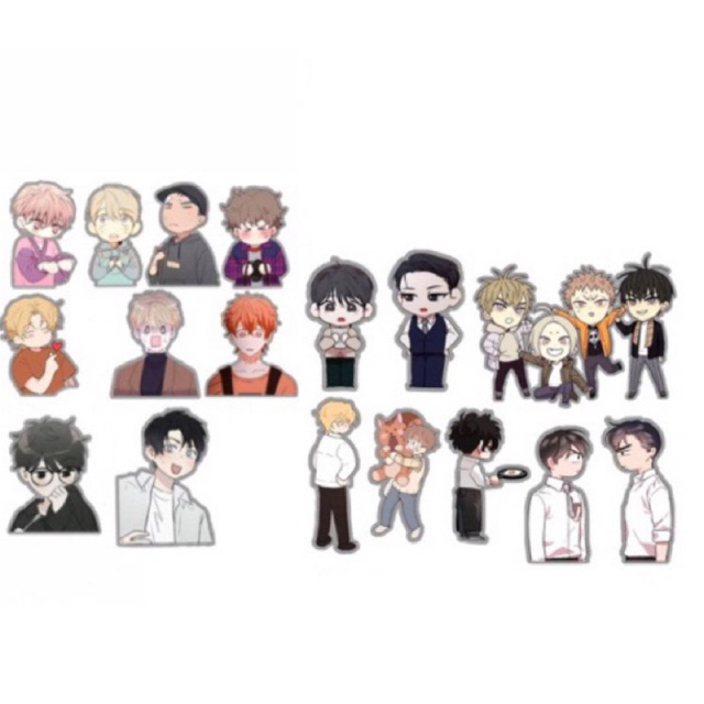 17 PCS/SET CHIBI STICKER MANHWA/MANGA/MANHUA | Shopee Malaysia