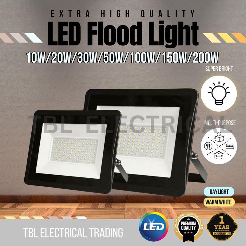 🔥SIRIM🔥LED Flood Light Outdoor Spotlight IP65 10w 20W 30w 50w 100w 150W 200W | Shopee Malaysia