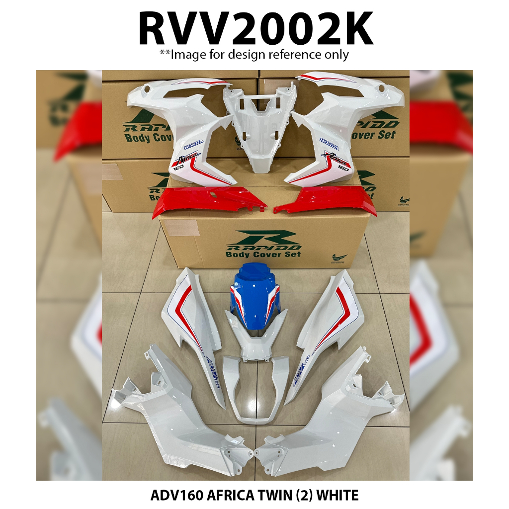 Cover Set Rapido Honda ADV160 ADV 160 AFRICA TWIN (2) White Red Blue ...