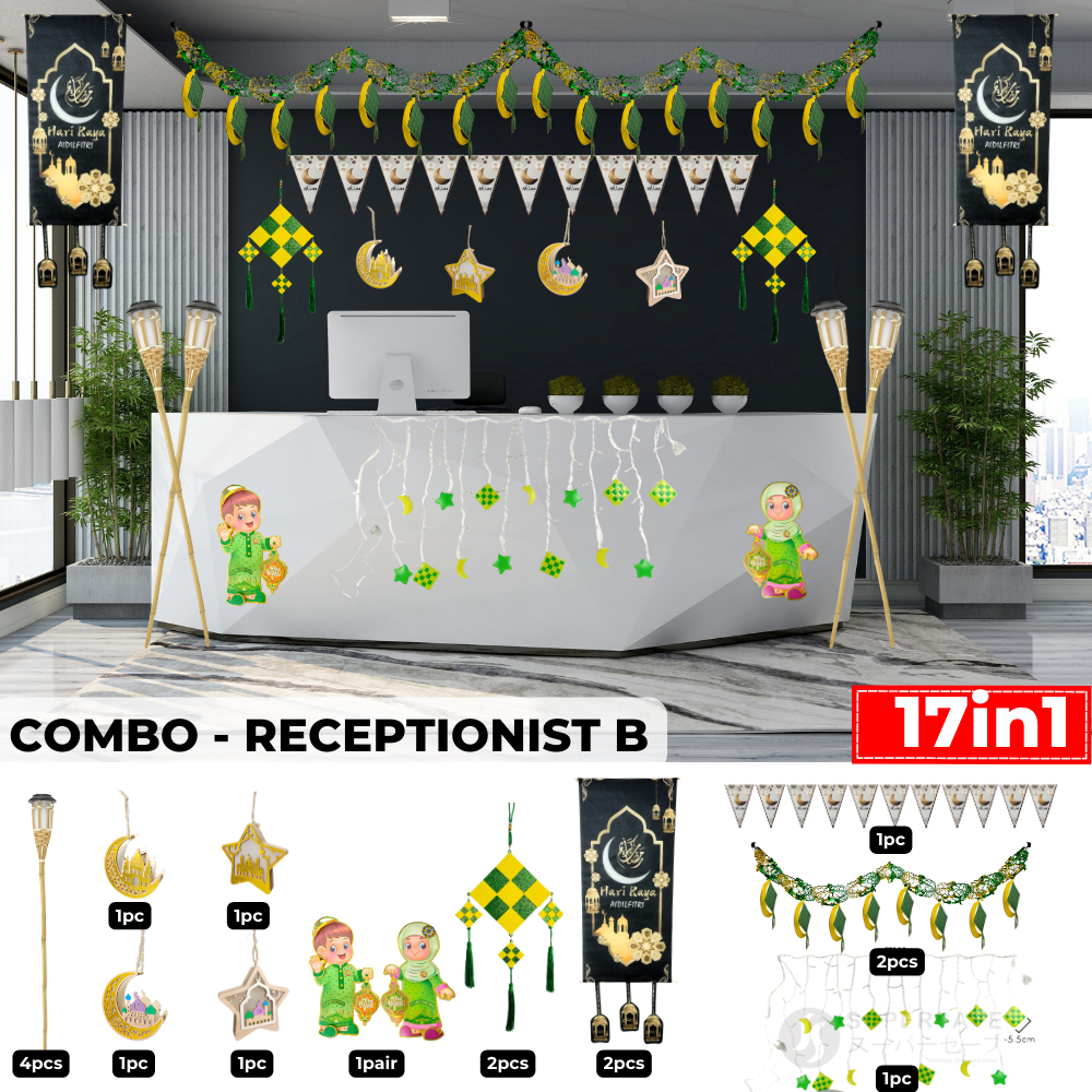SUPERSAVE Raya 2025 Combo Set Wall Decoration School Office Hiasan Kad ...