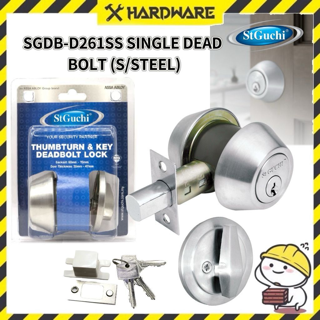 ST.GUCHI SGDB-D261SS SINGLE DEAD BOLT (S/STEEL)HOME SECURITY LOCKSET ...