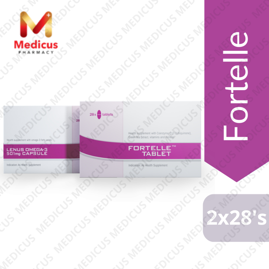 [CLEARANCE EXP 07/2025] Fortelle Tablet + Lenus Omega-3 501mg Capsule ...