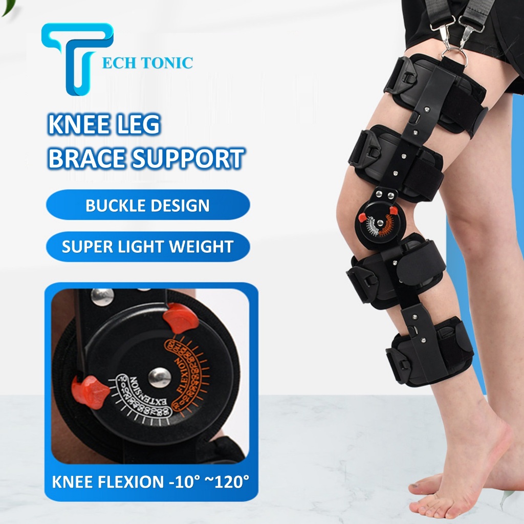 Light Weight Knee Leg Brace Support Hinged Comfort Gasket Orthopedic ...