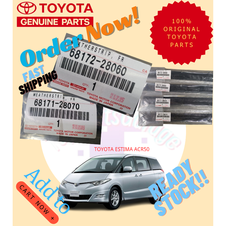Toyota Estima Acr50 Original New Inner Door Moulding Parts No : 68171 ...