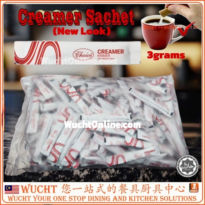 【WUCHT】Pack of 200 sticks x 3g Creamer Sachet Creamer Stick for Coffee ...