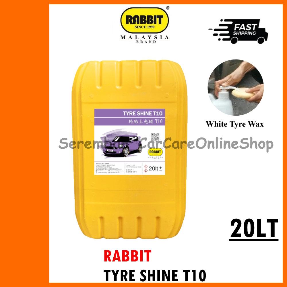 RABBIT TYRE SHINE T10 - 20Lt - Tyre Wax Silicone Shine - 20KG ...