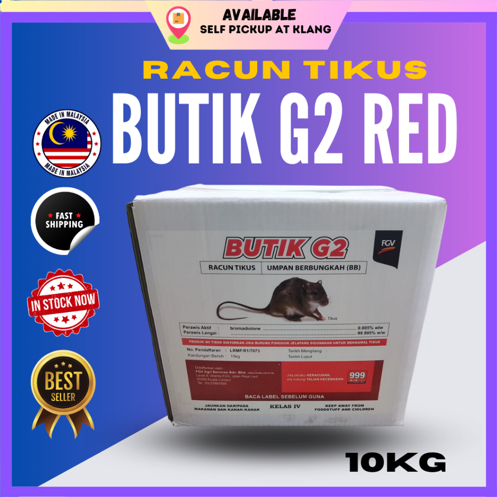 Rat poison Butik G2 10kg tikus total guard rodent tikus bulu kasar ...