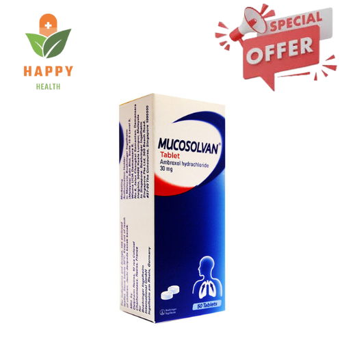 [ Exp 6/2027 ] Mucosolvan Tablet 30MG 10'S - Ubat Batuk Cair Kahak ...