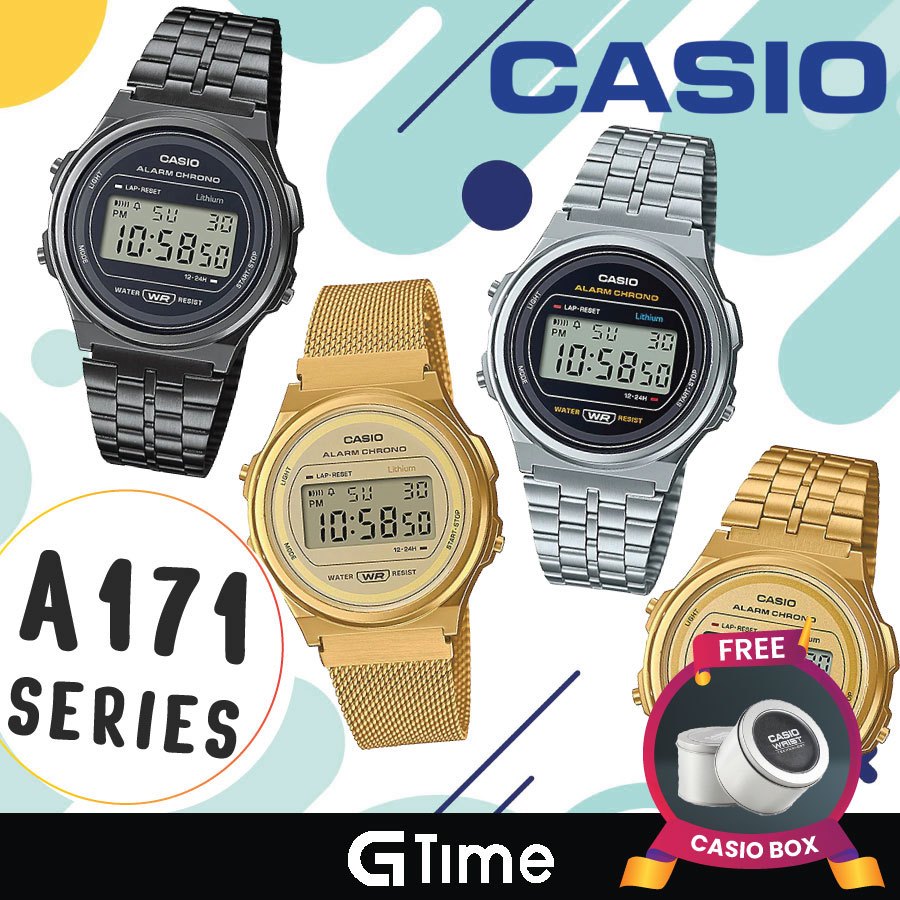 [ORIGINAL + 1YR WARRANTY] CASIO A171 SERIES A171WE-1A A171WEG-9A ...