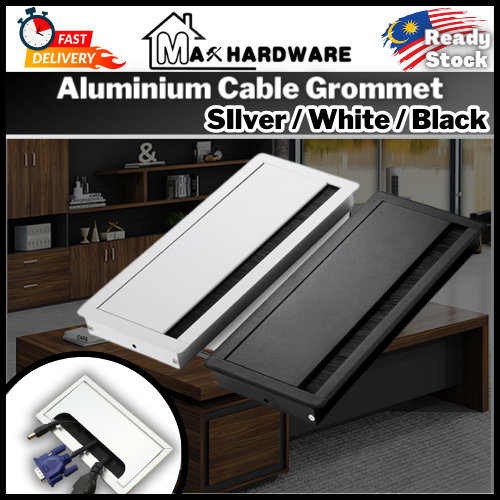 Soft Close Aluminium Square Rectangle Desk Computer Wire Cable Outlet ...