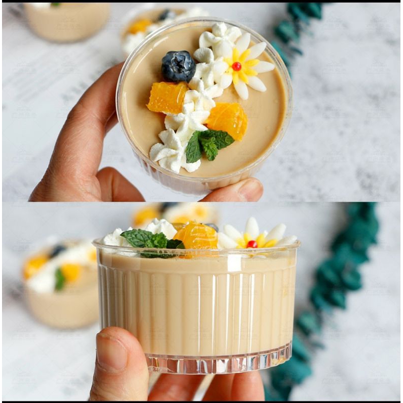 FLOWSY [1PCS] Bekas Puding Comel Jelly Cup Dessert Stylish Stripe | Shopee Malaysia