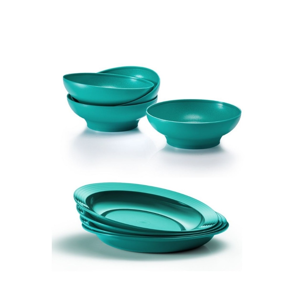 Tupperware Gourmet Plates (4pcs Only) 550ml OR Gourmet Bowls (4 pcs ...